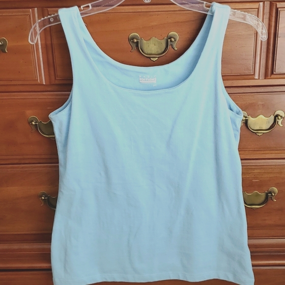 Basic Editions | Tops | Light Blue Camisole With Shelf Bra | Poshmark